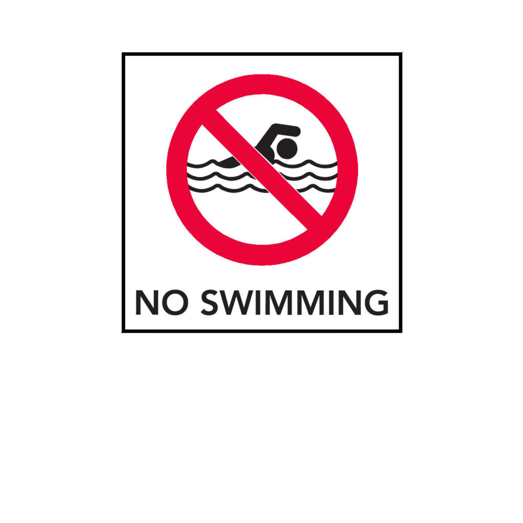 No Swimming (Symbol w/copy) - Epic Signs
