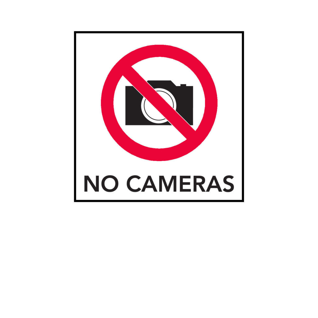 No Cameras (Symbol w/copy) - Epic Signs