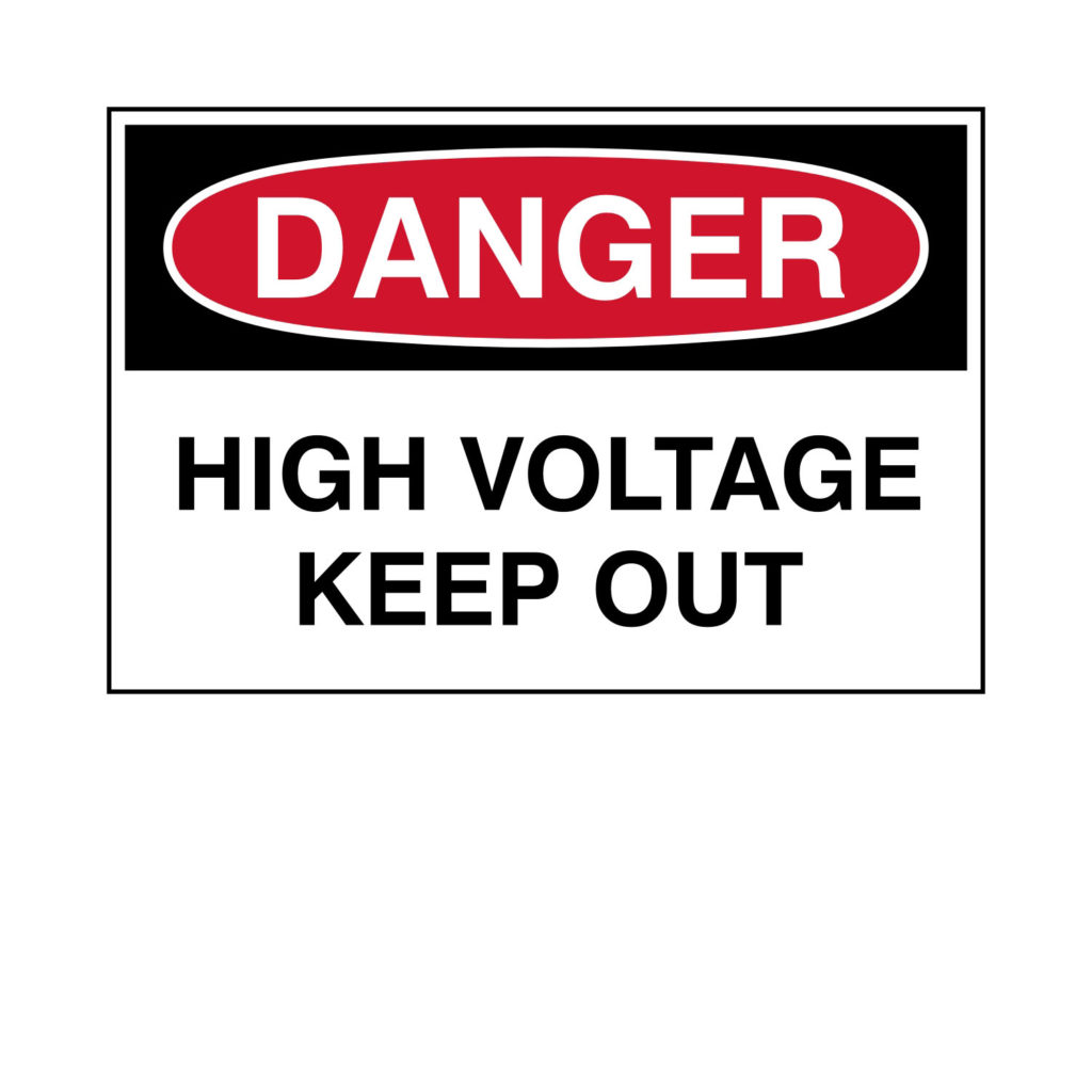 Danger - High Voltage Keep Out Label - Epic Signs