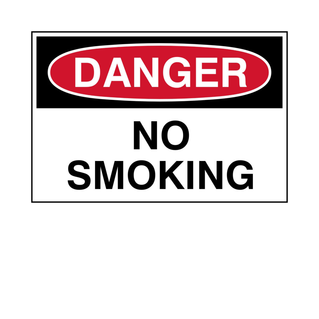 Danger - No Smoking Label - Epic Signs